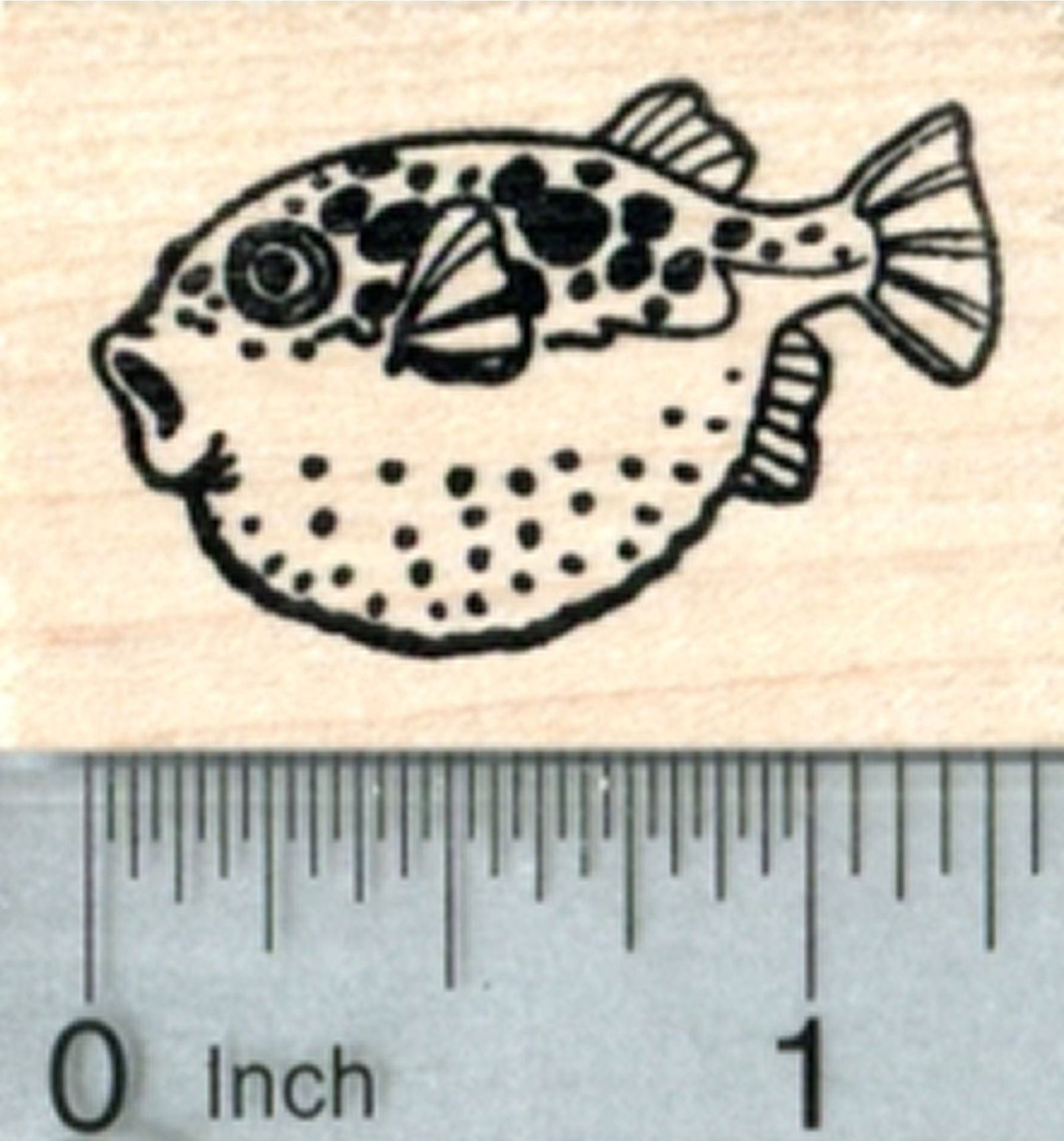 Amazon.com: Puffer Fish Rubber Stamp : Arts, Crafts & Sewing