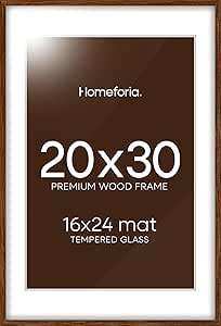 Amazon.com - Homeforia 20 x 30 Walnut Frame, High End Dark Oak 20x30 ...