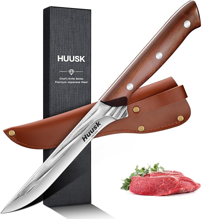 Amazon.com: Huusk 6 Inch Meat Trimming Knife, Boning Knife for Meat ...
