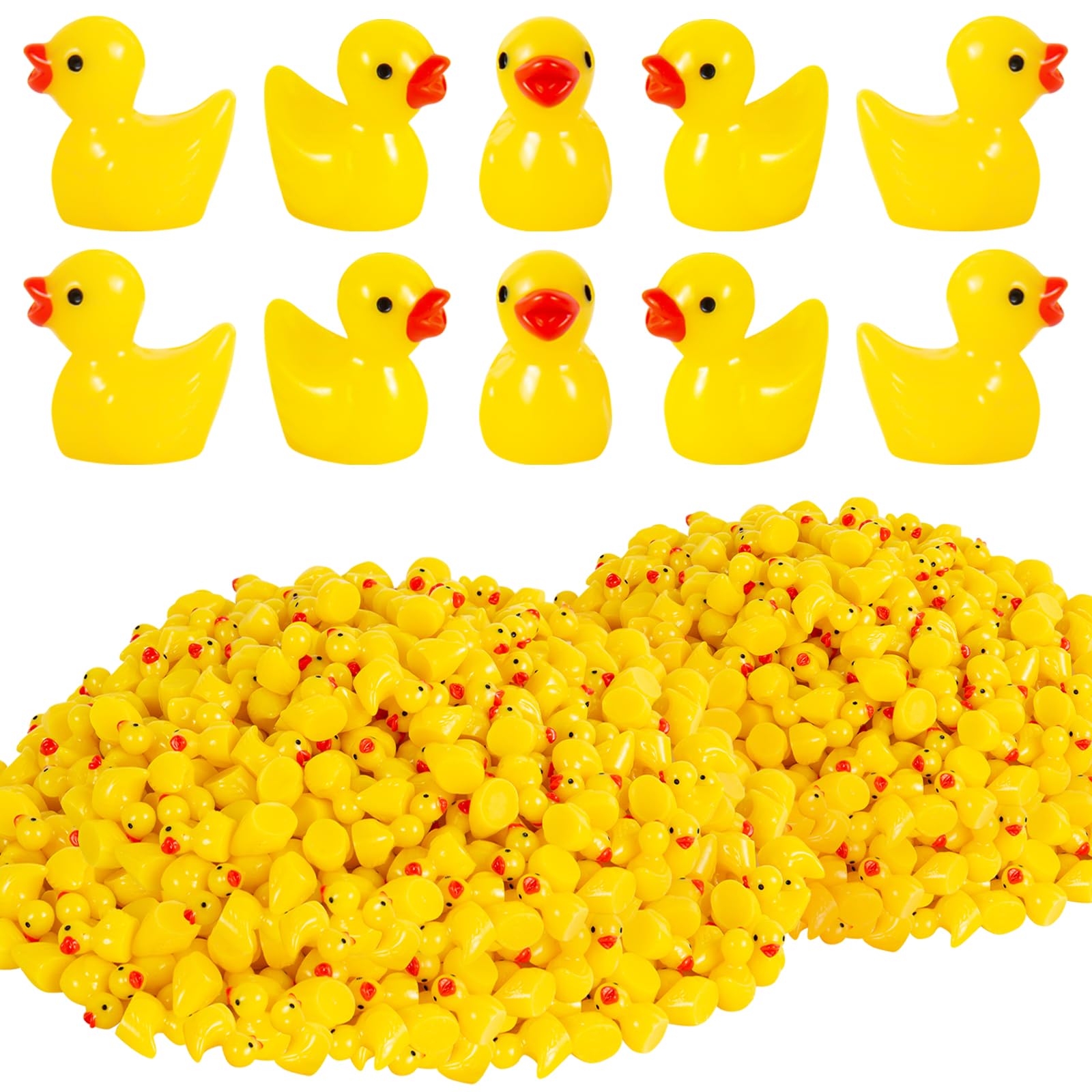 Amazon.com: ONLYFU 1000Pcs Mini Resin Ducks Bulk Tiny Duck Figurine for ...