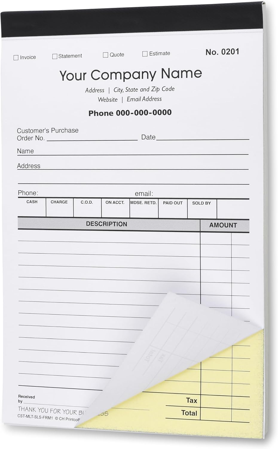 Custom Sales, Invoice, Statement, Estimate, Quote, Personalized ...