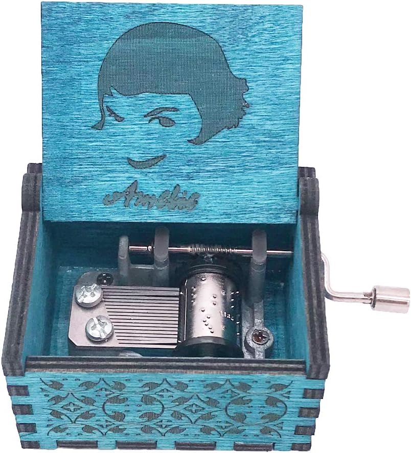 Amazon.com: Nostalgish Amelie Music Box Hand Crank Wooden Musical Boxes ...