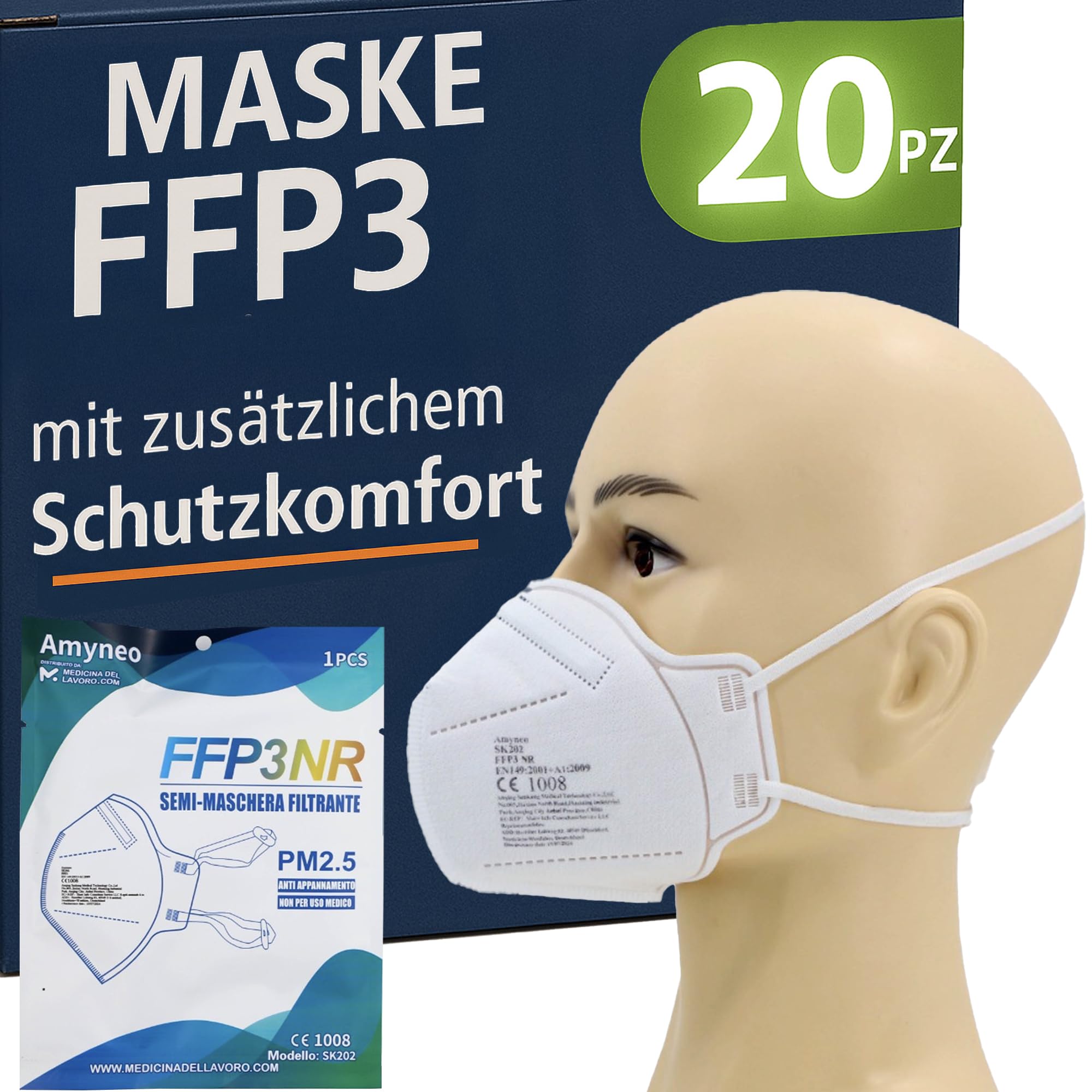 N95 Mund Staubschutzmaske Ffp3 Standard Atemschutzmaske