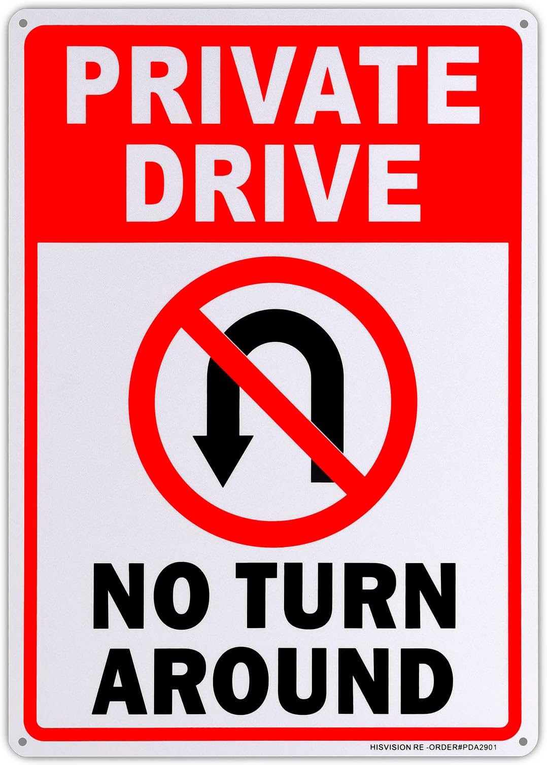 Amazon.com: 1PC No Turn Around Driveway Sign, 13 x 9 Inches - Aluminum ...