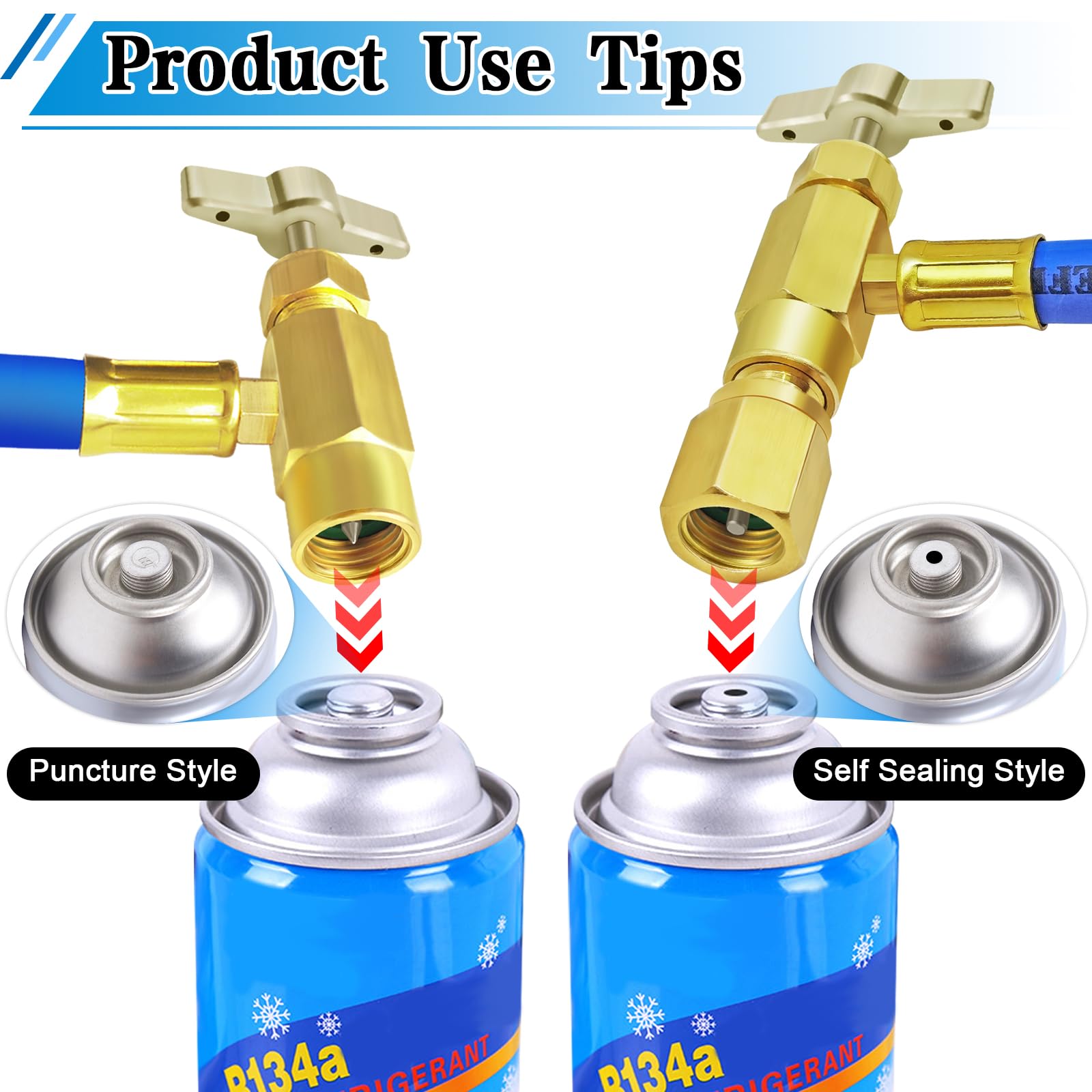 Snapklik.com : R134A Refrigerant Recharge Kit, Refrigerator Freon ...
