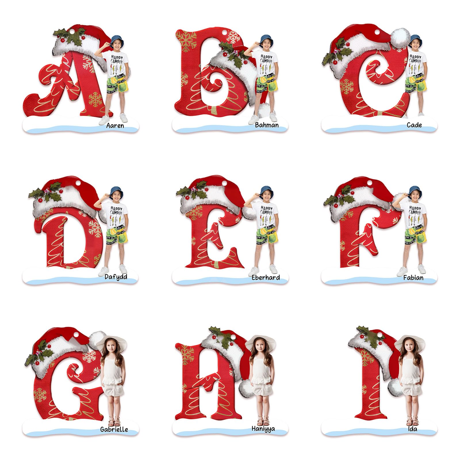 Amazon.com: Personalized Letter Christmas Ornaments 2024, Custom ...