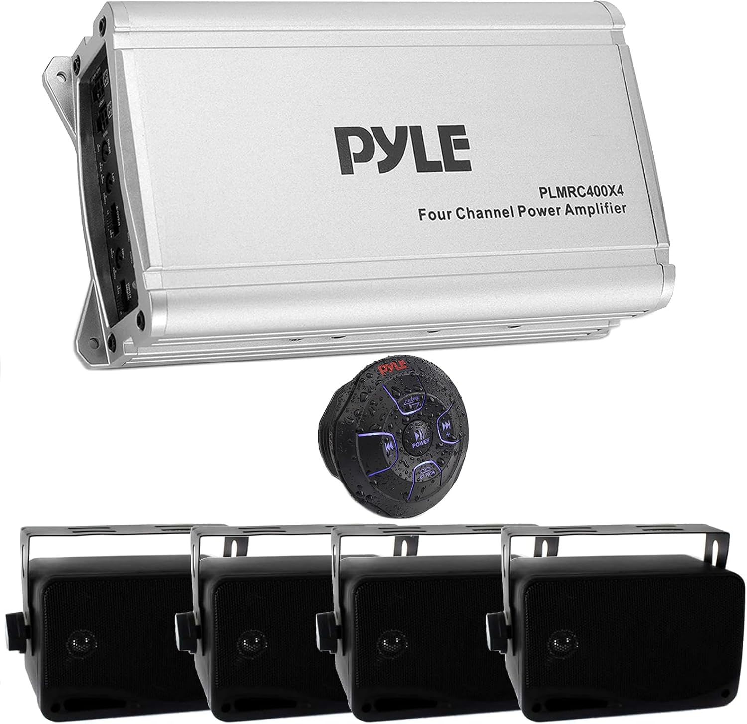 Amazon.com: Pyle PLMRC400X4 800 Watt Peak Power 4-Channel Marine Class ...