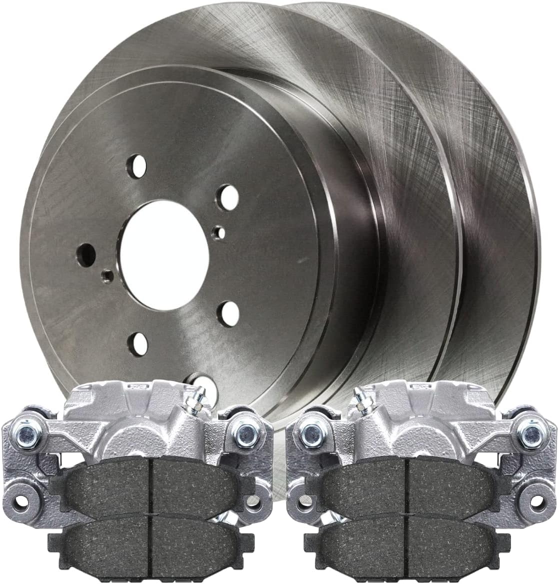Amazon.com: AutoShack Brake Rotors with Pads and Calipers Rear Brake ...