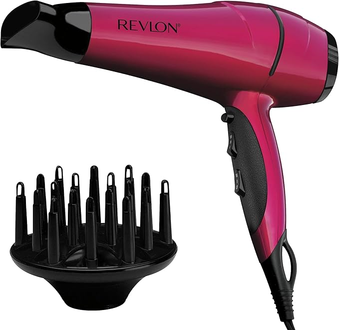 Revlon RVDR5191F Ionic Technology Ceramic Hair Dryer with Diffuser ...