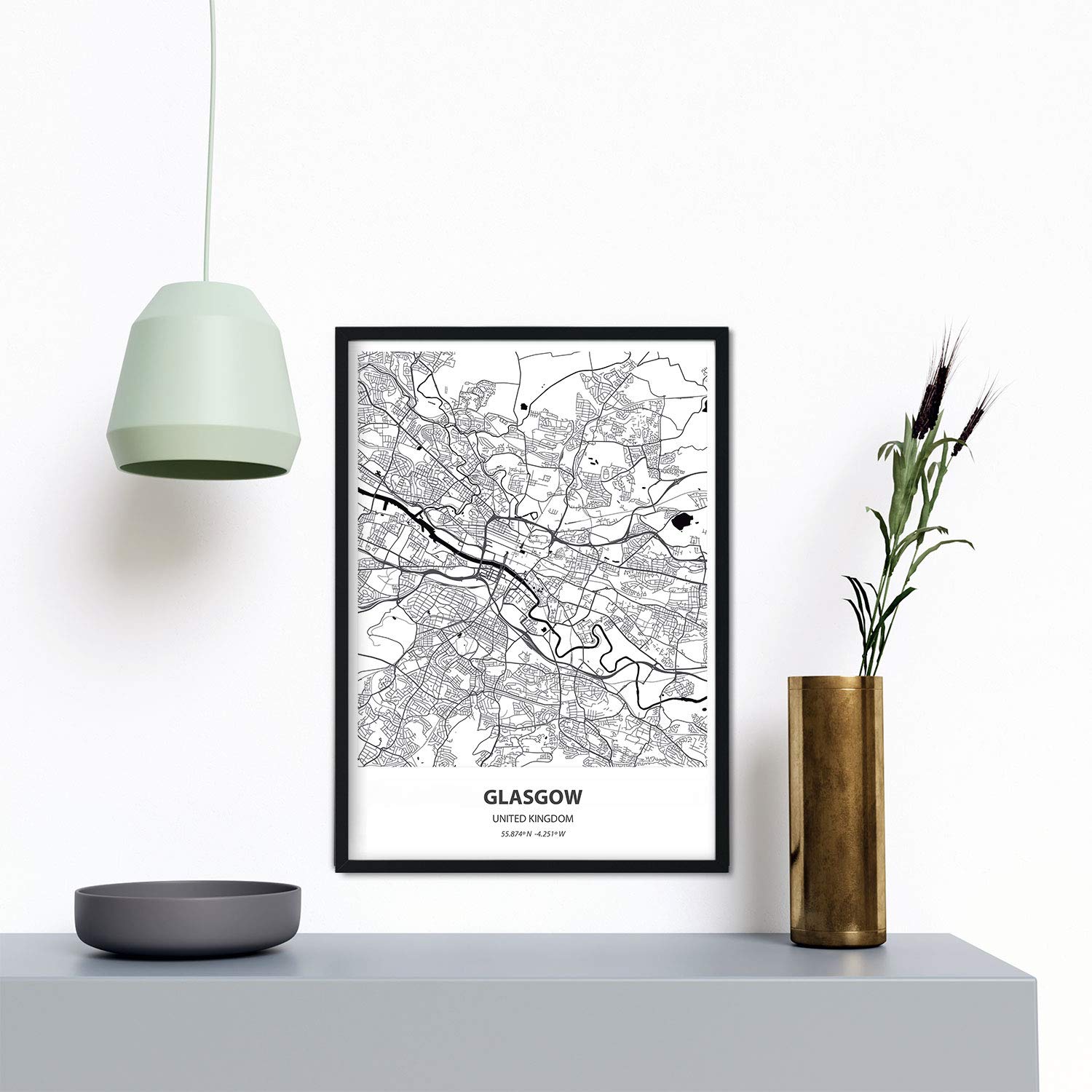 Mapa De Glasgow-reino Unido