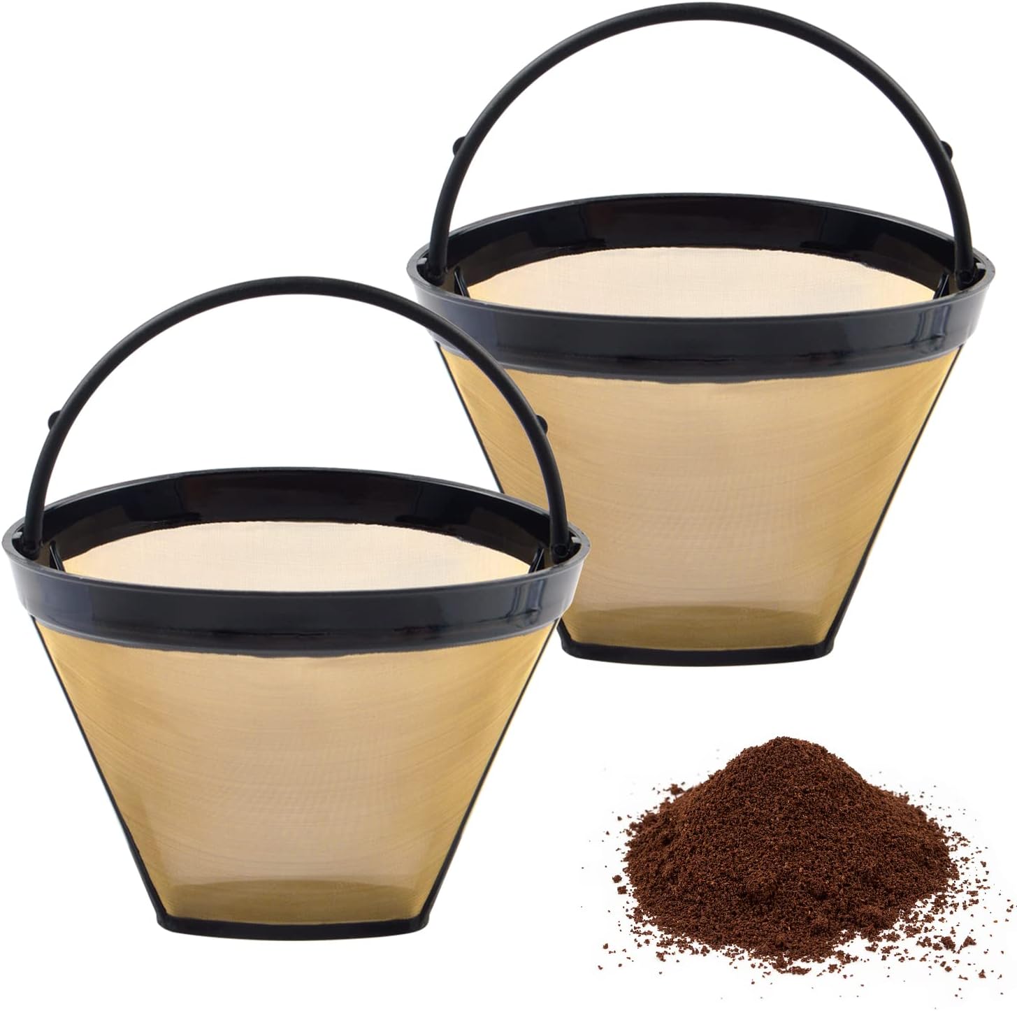 Amazon.com: 2Pcs Reusable Coffee Filters 8-12 Cup Cone Coffee Filters ...