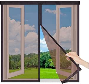 Magnetic Fly Screen Window, 75x80cm Fly Screen Net with Full Frame Hook ...
