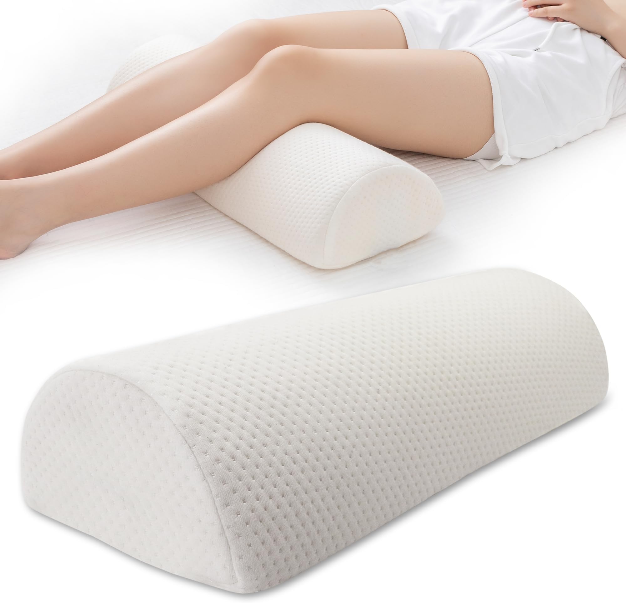 Amazon.com: Half Moon Bolster Pillow for Legs, Knees, Lower Back and ...