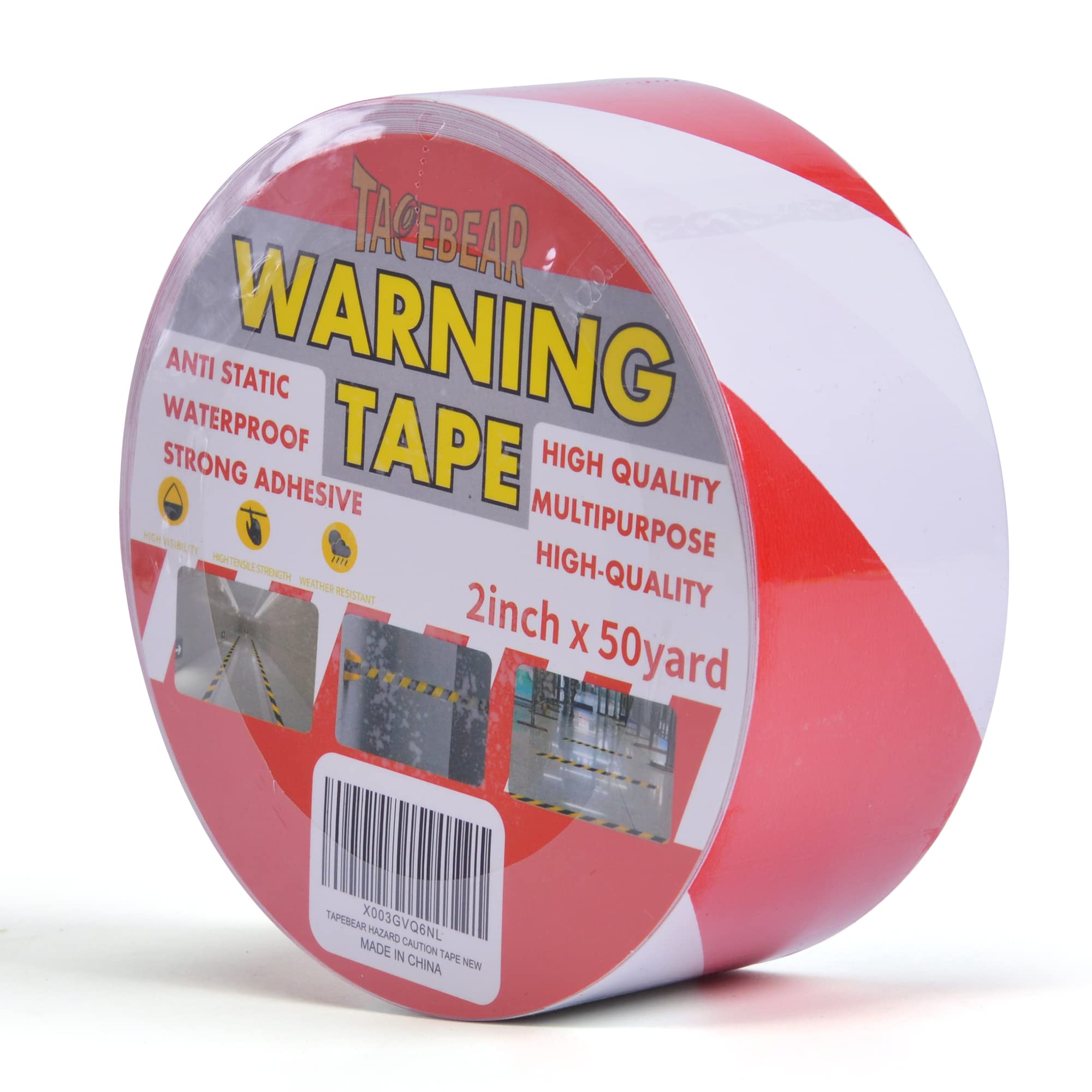 Snapklik.com : TAPEBEAR Hazard Caution Tape, 2inch X 150 Feet