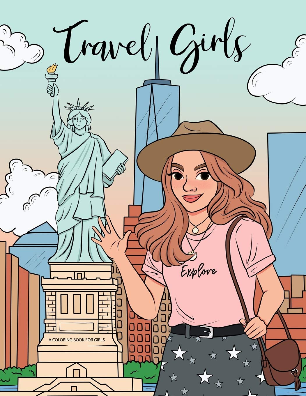Buy Travel Girls Coloring Book for Girls: A Relaxing Color Book for ...