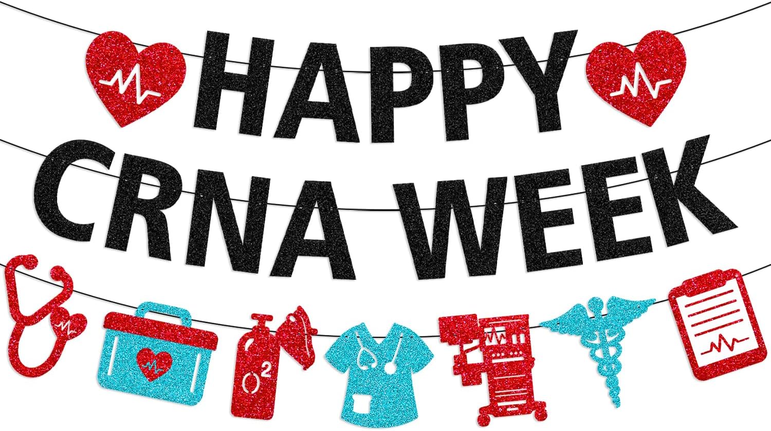 Amazon.com: Happy CRNA Week Banner CRNA Week Decorations Certified ...