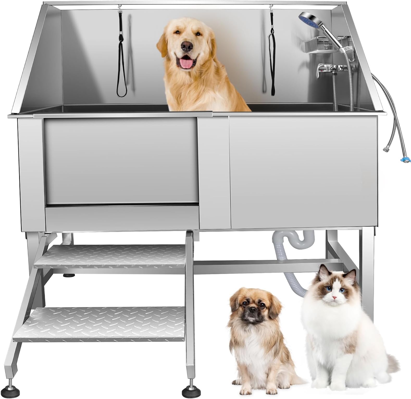 Amazon.com: ARTYUIO Dog Washing Station for Home 62'' Dog Bathtub Dog ...
