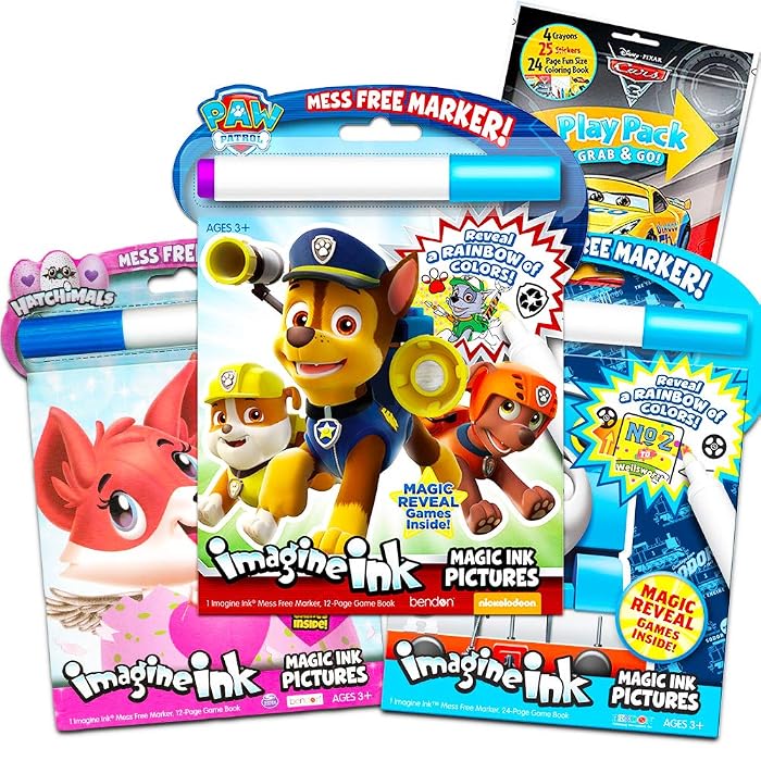 Buy Paw Patrol Imagine Ink Coloring Book Set for Toddlers Kids -- 3 ...