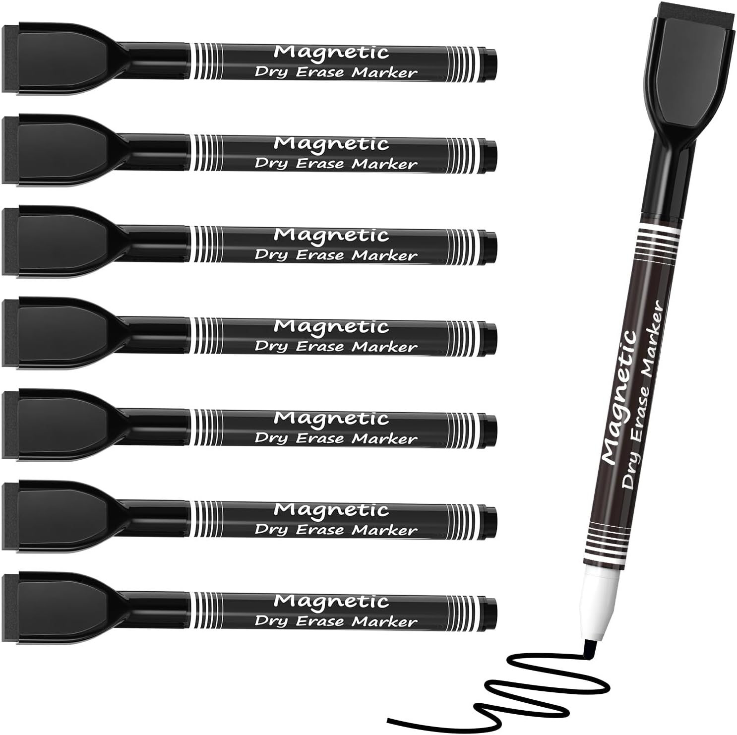 Amazon.com : MaxGear Dry Erase Markers Fine Tip, Black Fine Point Dry ...