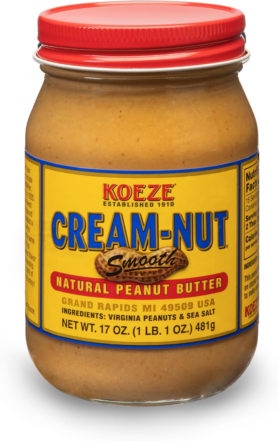 Amazon.com : Cream Nut Natural Smooth Peanut Butter : Grocery & Gourmet ...