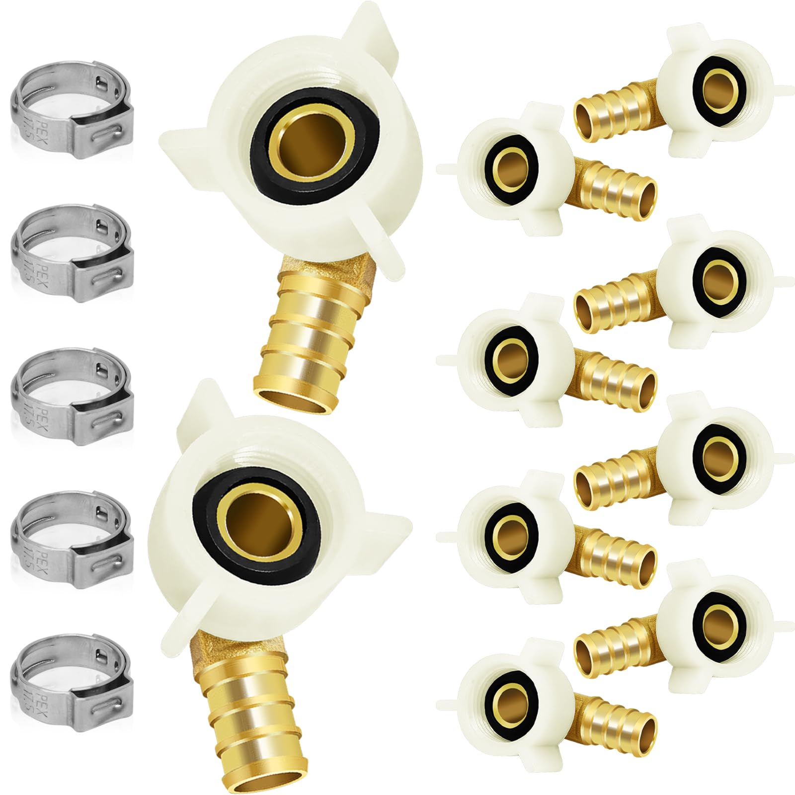 Amazon.com: 10 PCS 1/2" PEX Swivel Elbow Adapter, 90 Degree PEX ...