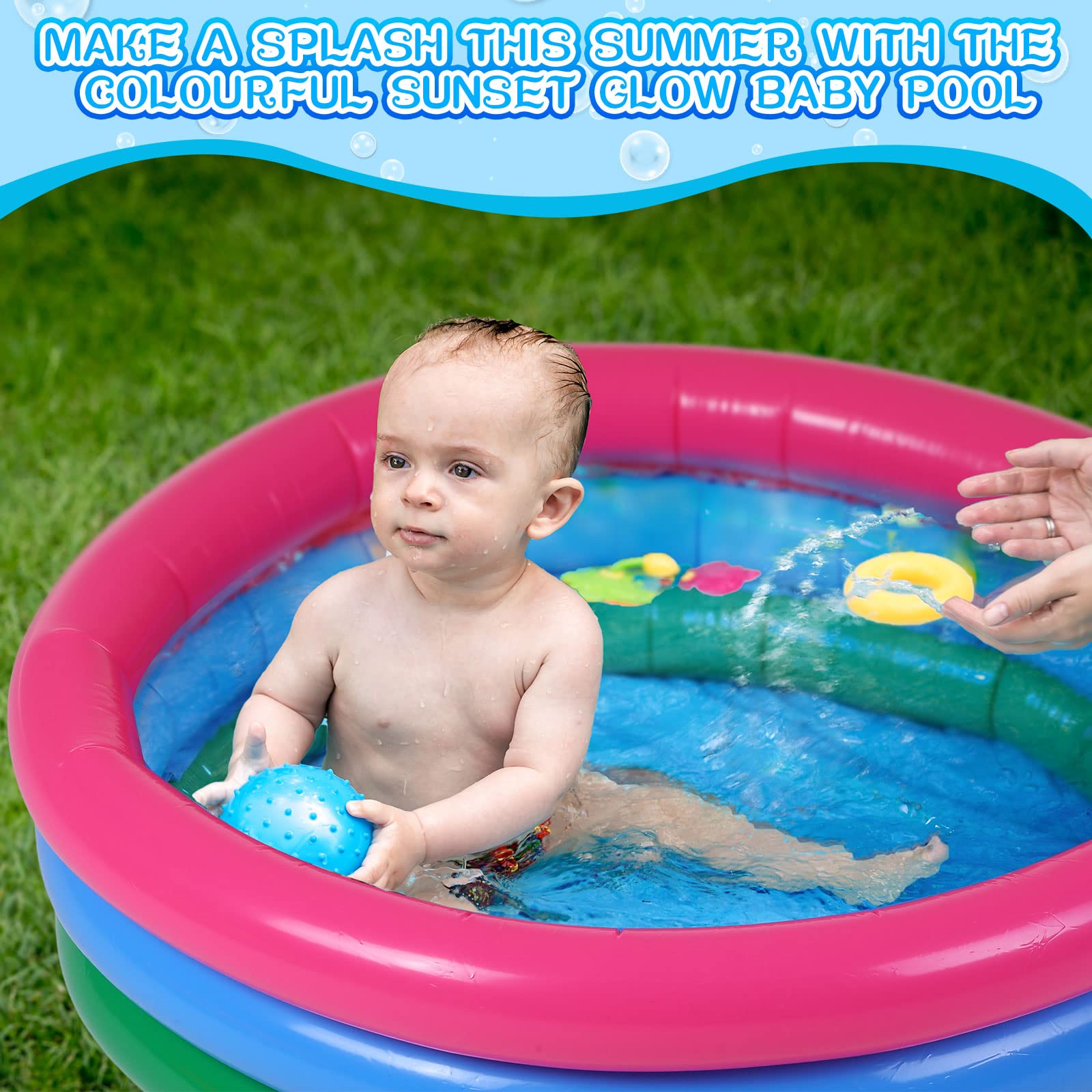 Snapklik.com : Jerify 6 Pack Kiddie Pool For Toddler 34 X 10 Inch ...