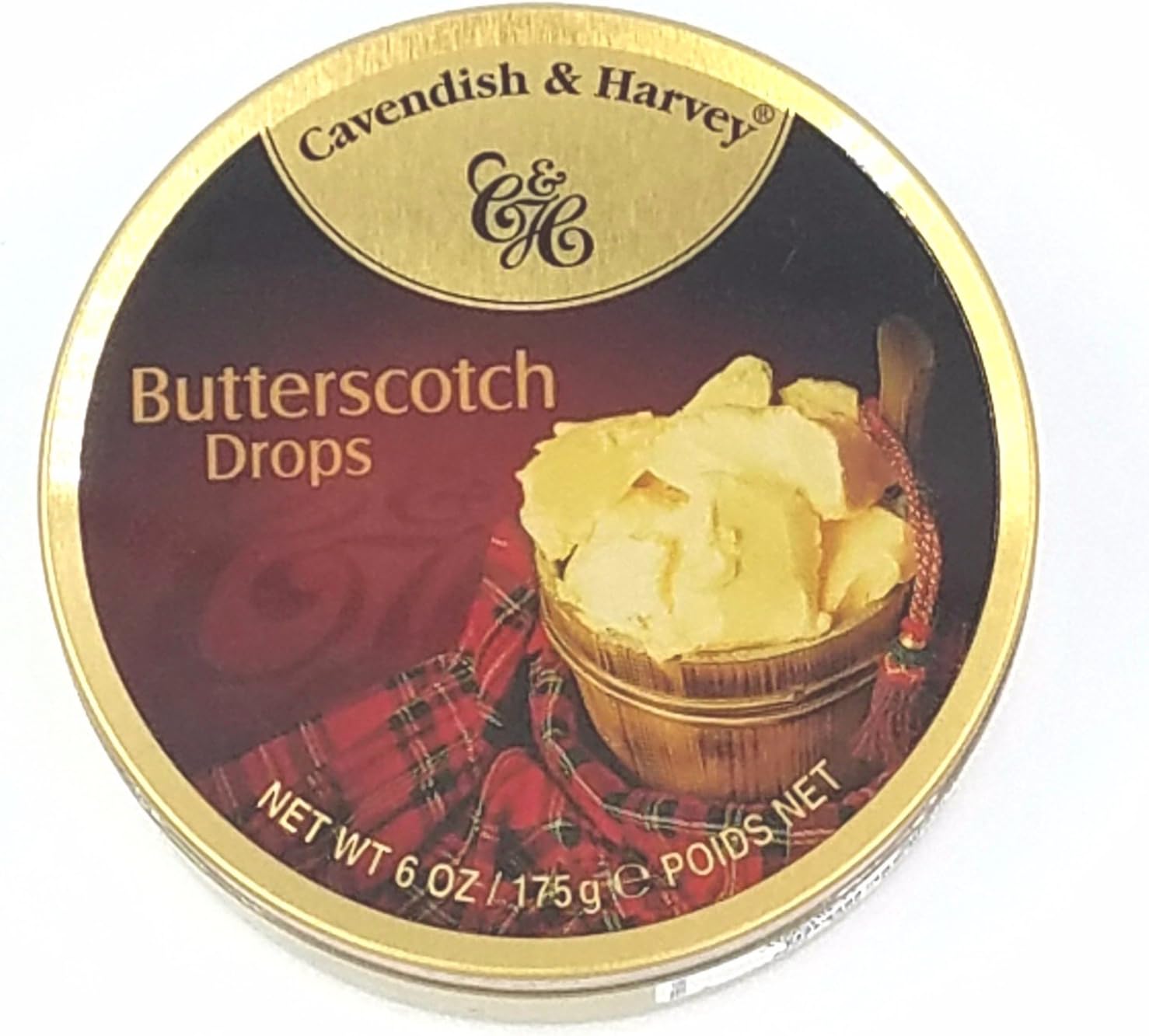 Amazon.com : Cavendish & Harvey Butterscotch Drops (6oz Tin) : Grocery ...