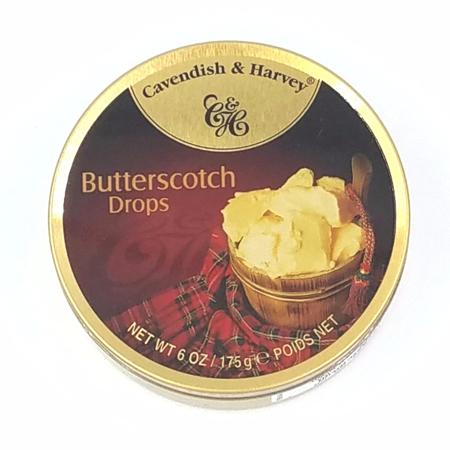 Amazon.com : Cavendish & Harvey Butterscotch Drops (6oz Tin) : Grocery ...