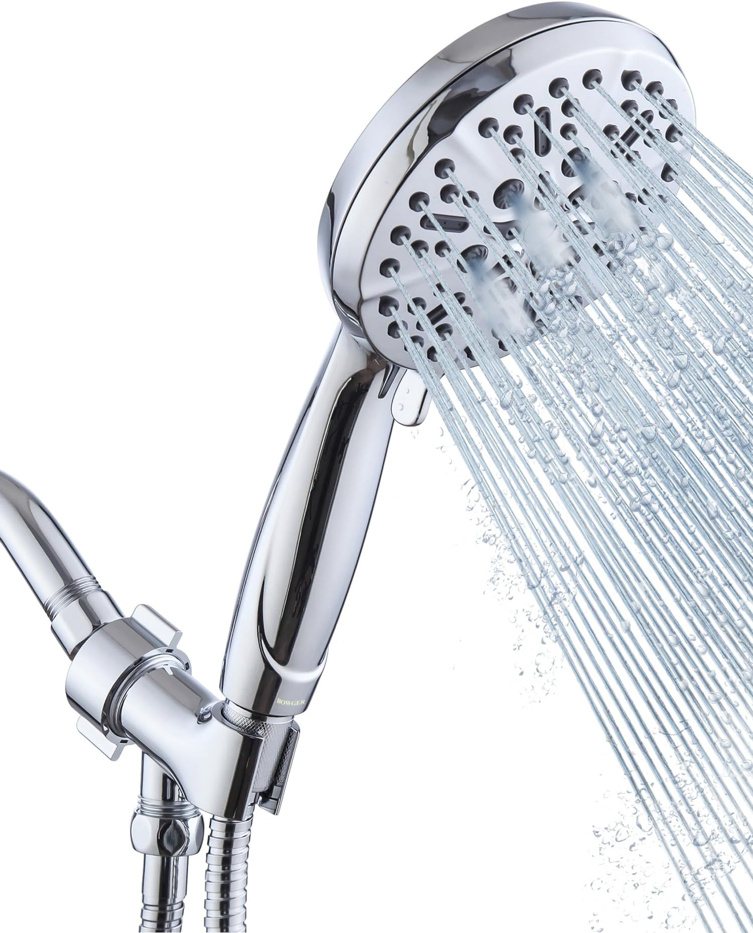AquaDance High Pressure 6-Setting 3.5" Chrome Face Handheld Shower with ...