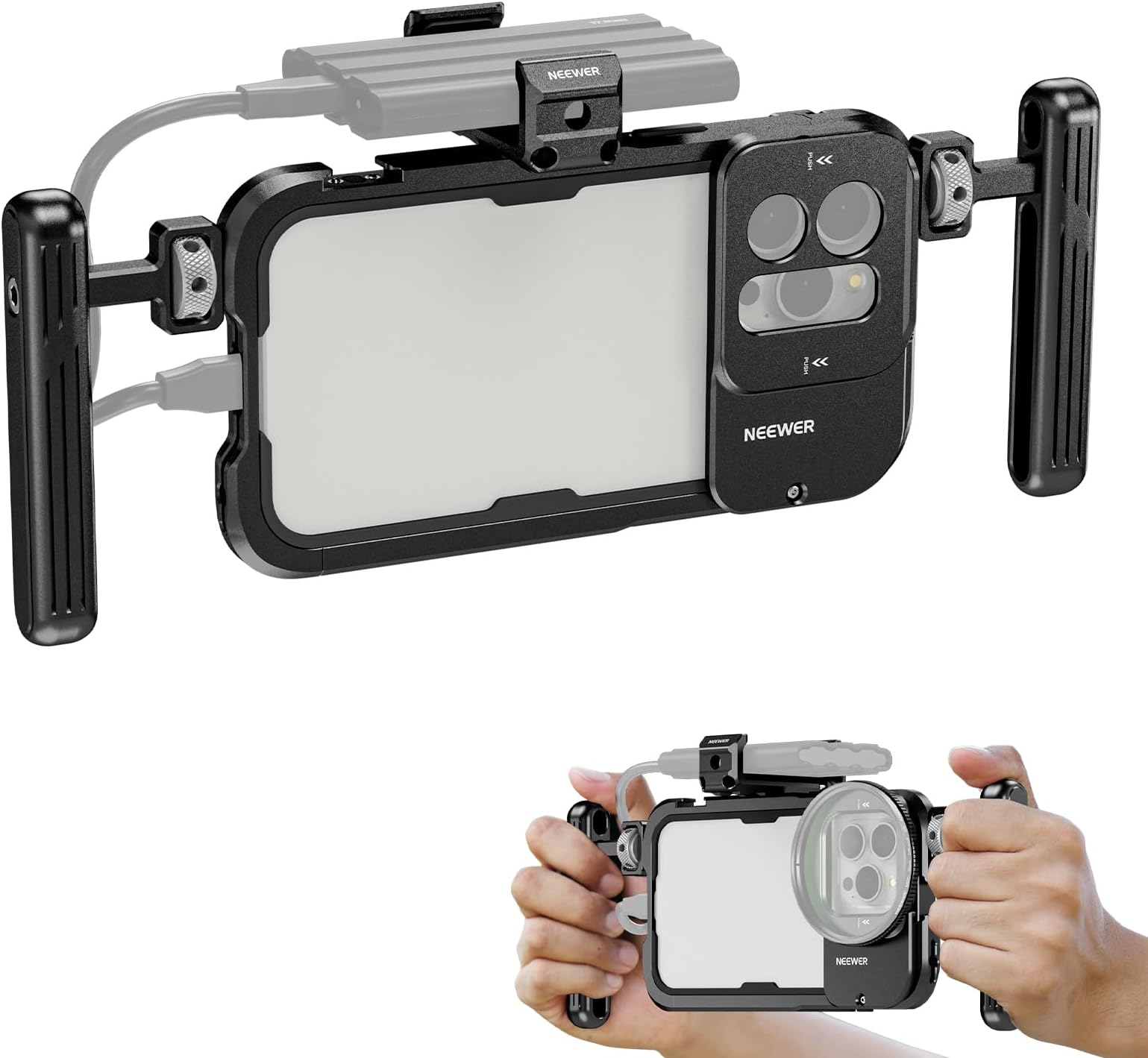 Amazon.com: NEEWER Universal Smartphone Video Rig with Handles, 67mm ...