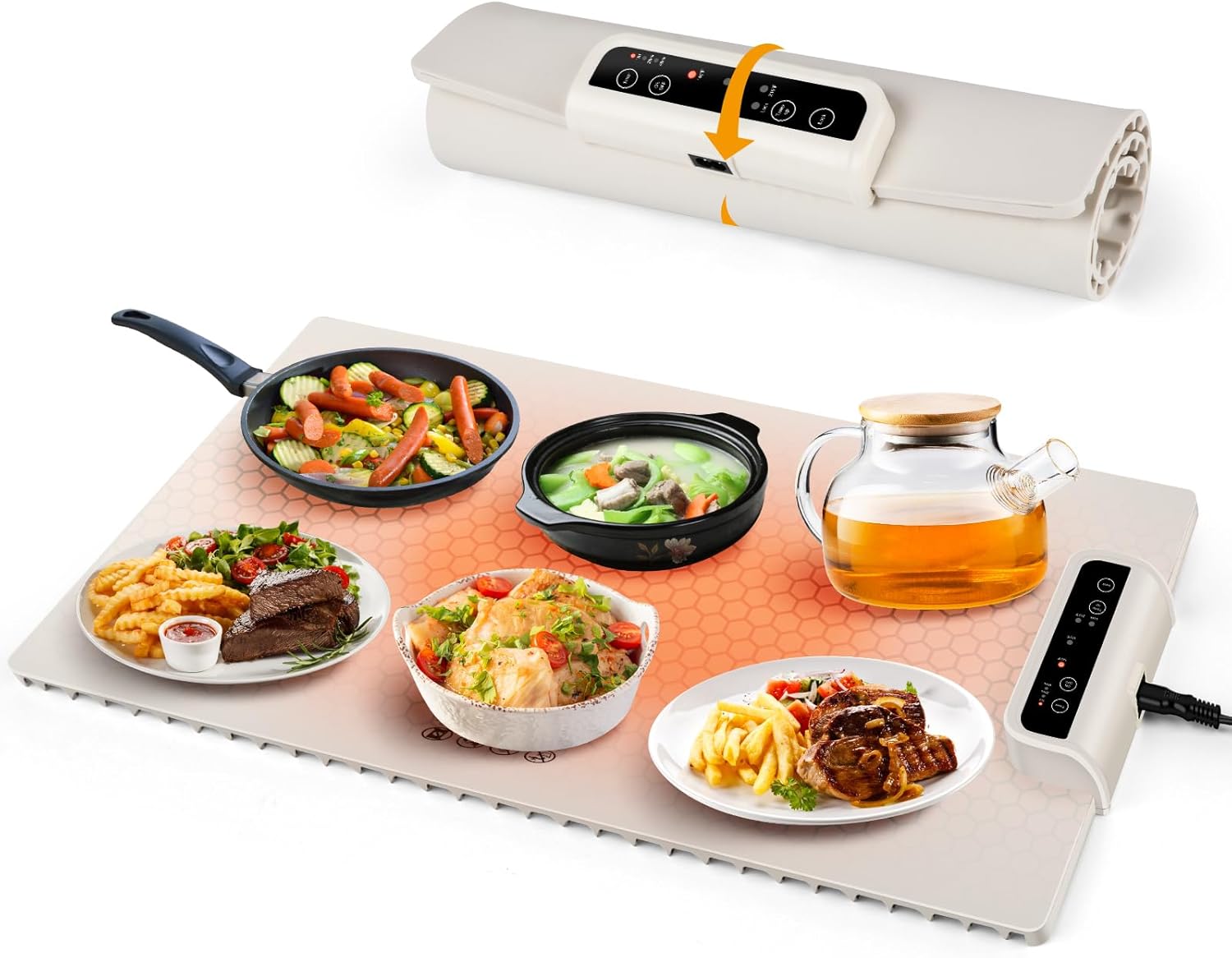 Amazon.com: Electric Warming Tray with Adjustable Temperature,Large and ...