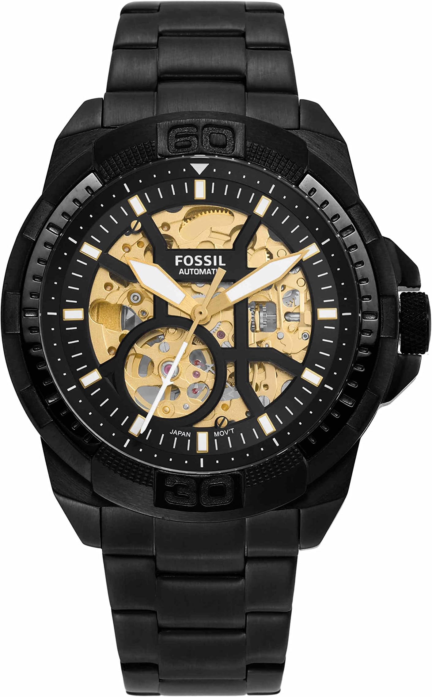 Buy Fossil Men Leather Townsman Analog Black Dial Watch-Me3155, Brown ...