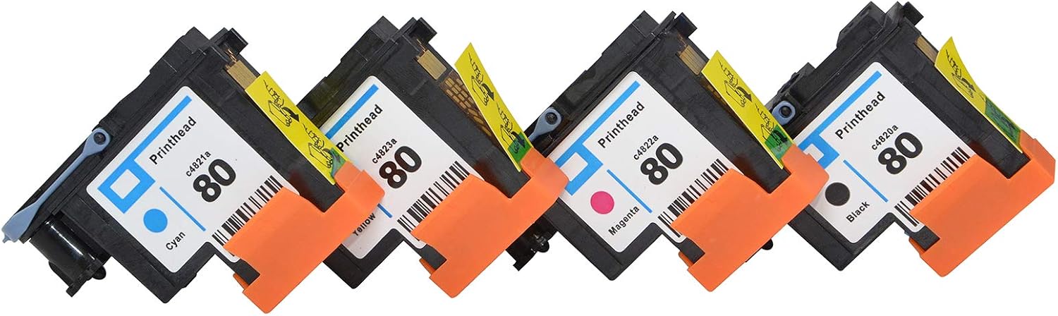 Amazon.com: 4 Packs HP 80 Printhead with New Updated Chips Compatiable ...
