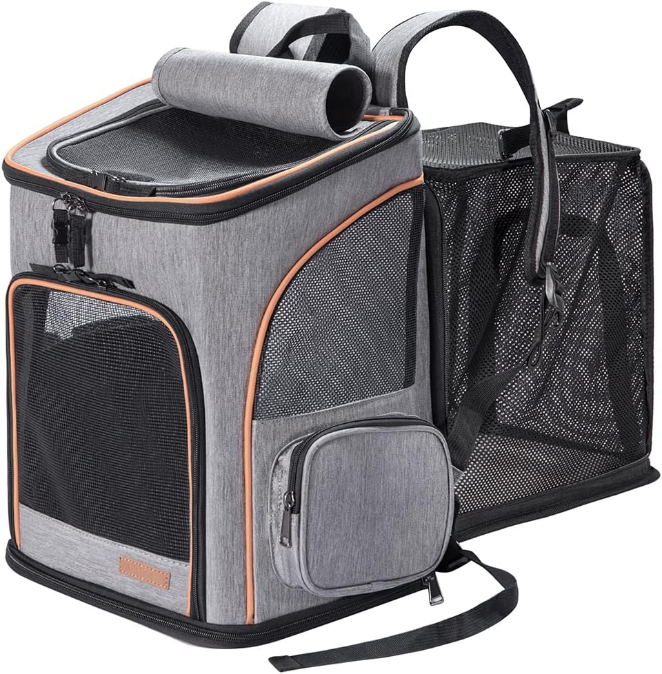 Aidios Cat Carrier Backpack Expandable Pet Carrier Airline Approved Dog ...