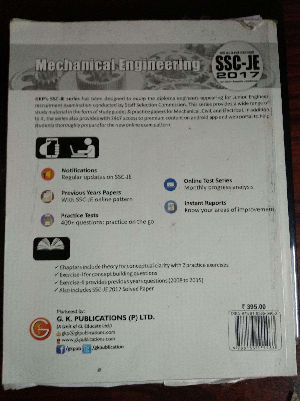 Buy SSC JE Mechanical Engineering Book Online at Low Prices in India ...
