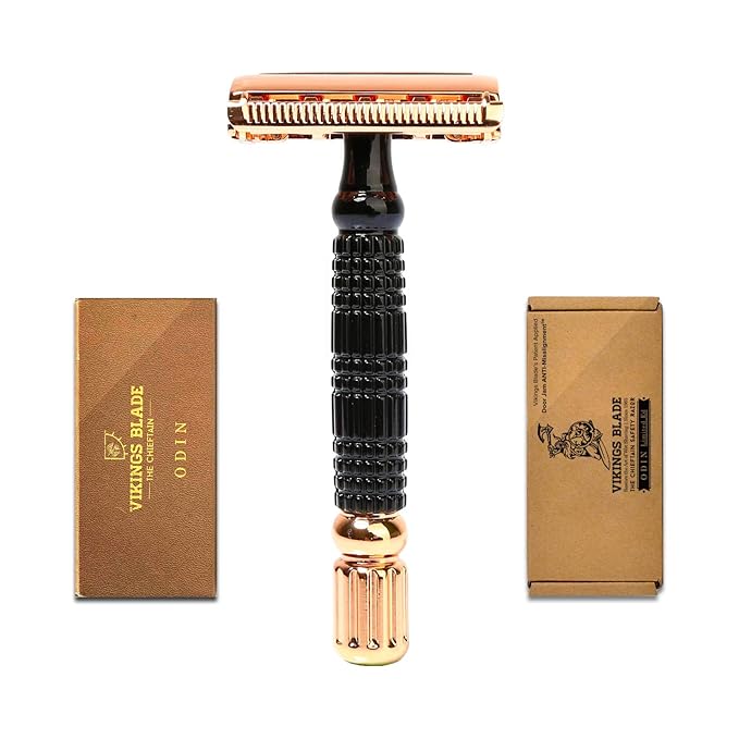 Amazon.com: VIKINGS BLADE The Chieftain 'ODIN' Safety Razor, Obsidian ...