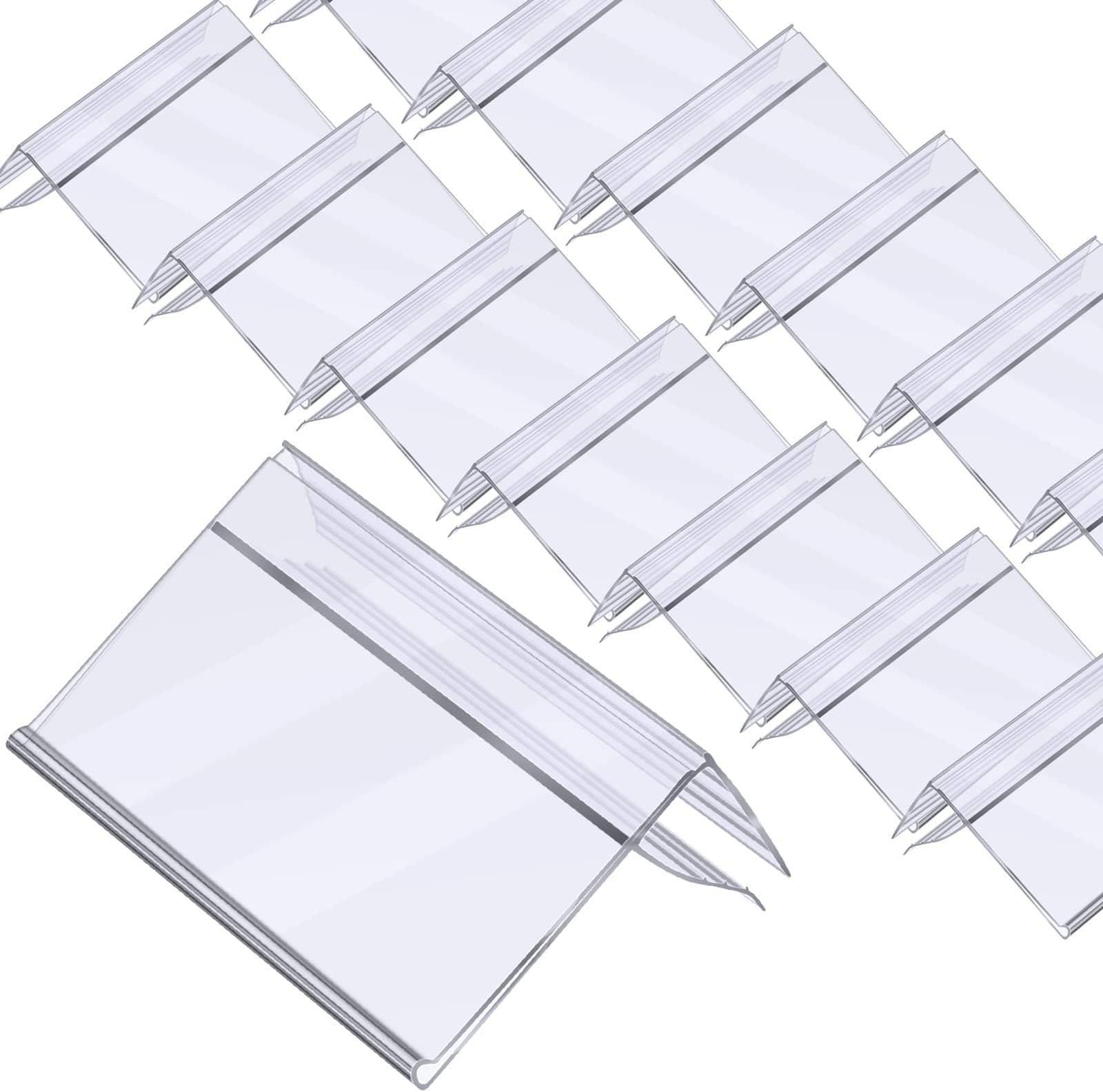 Amazon.com : Qunclay 1.25 x 3 Inches Shelf Label Holder Clear Plastic ...
