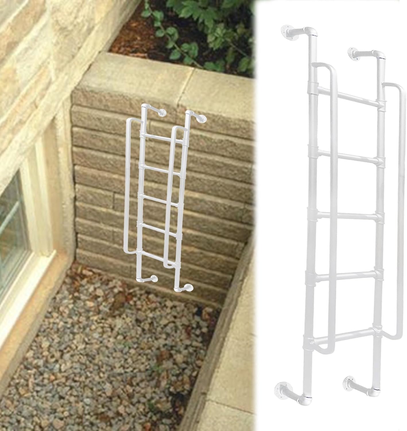 Amazon.com: Egress Ladder Basement Window Well Escape Ladder,Heavy Duty ...