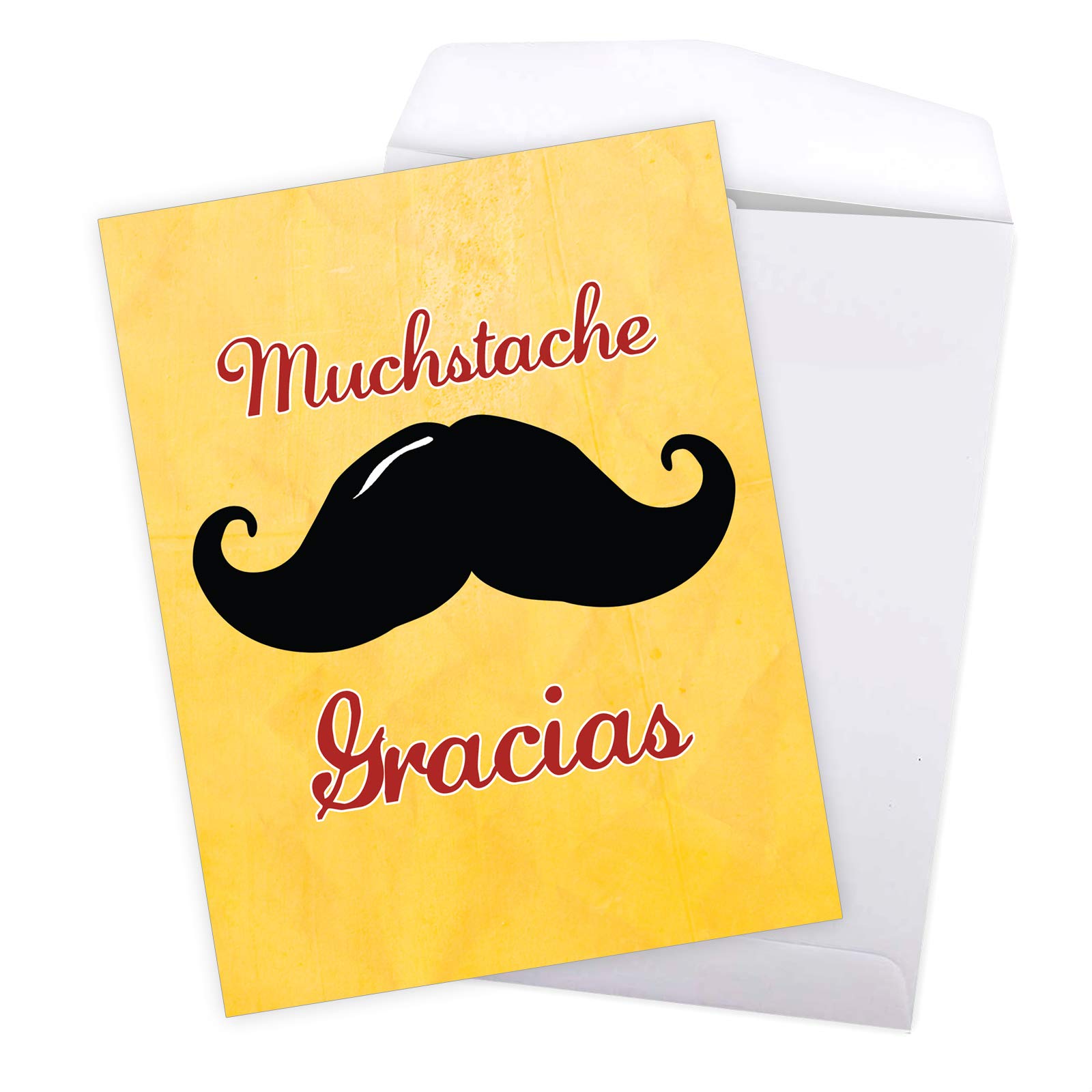 Mustache Thank You Cards NobleWorks 8.5 X 11 Inch Thank You Greeting