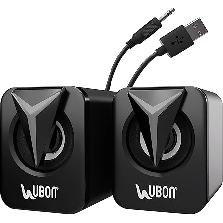 UBON CP-024 Speaker with 3.5mm Connector | RGB Lights | MP3/MP4 Player | Stereo Sound 5 W ...