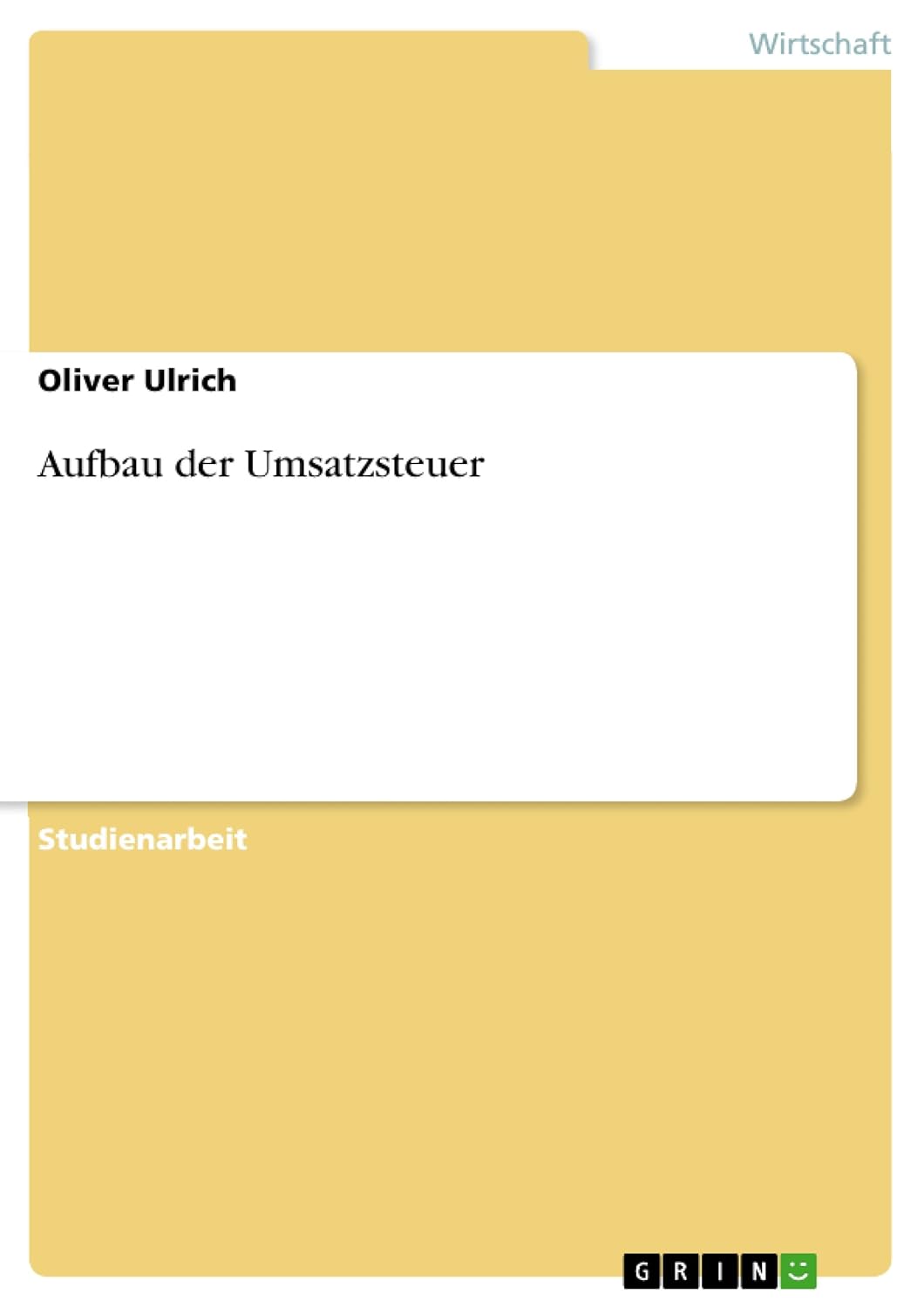 Amazon | Aufbau der Umsatzsteuer | Ulrich, Oliver | Accounting