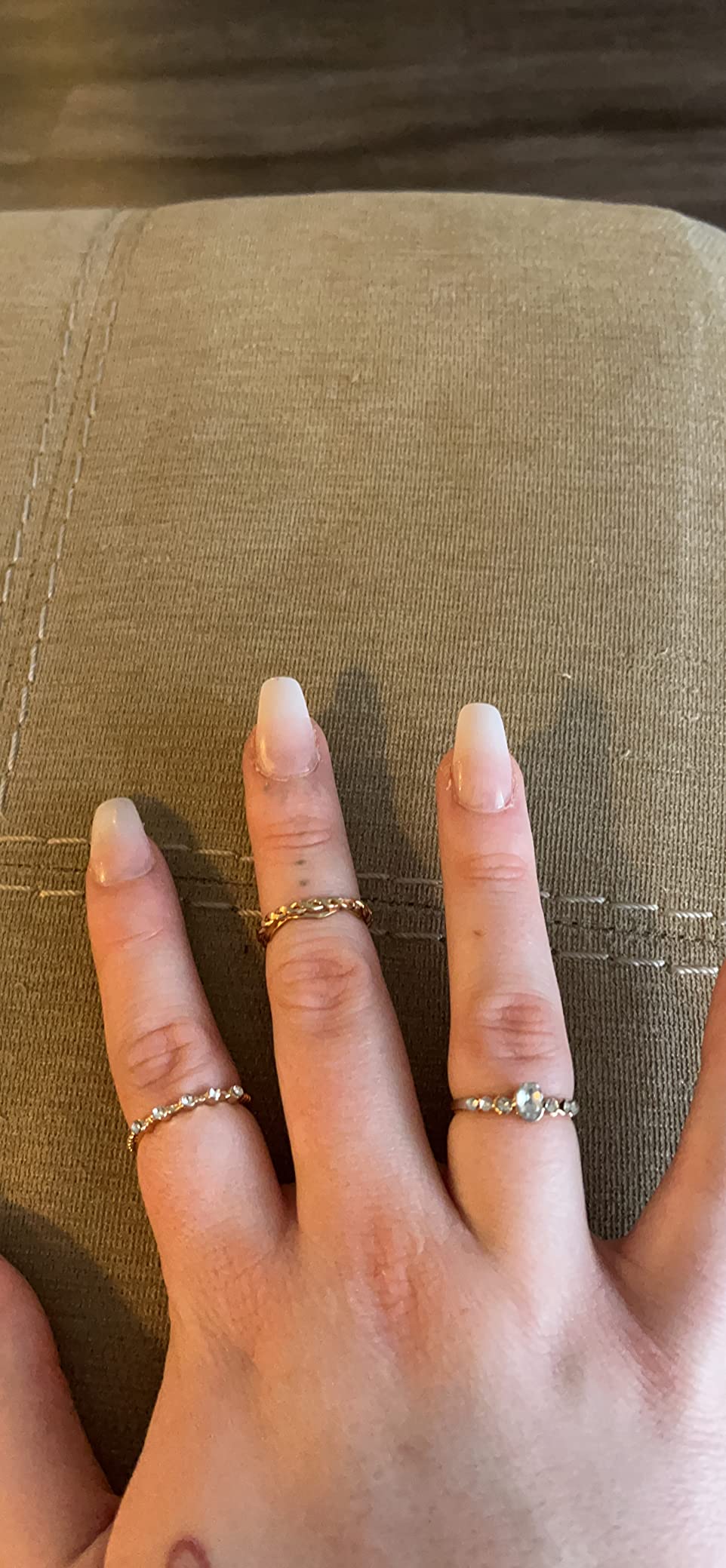 $1/mo - Finance GRAEEN Knuckle Rings Index Finger Rings Hollow Love ...