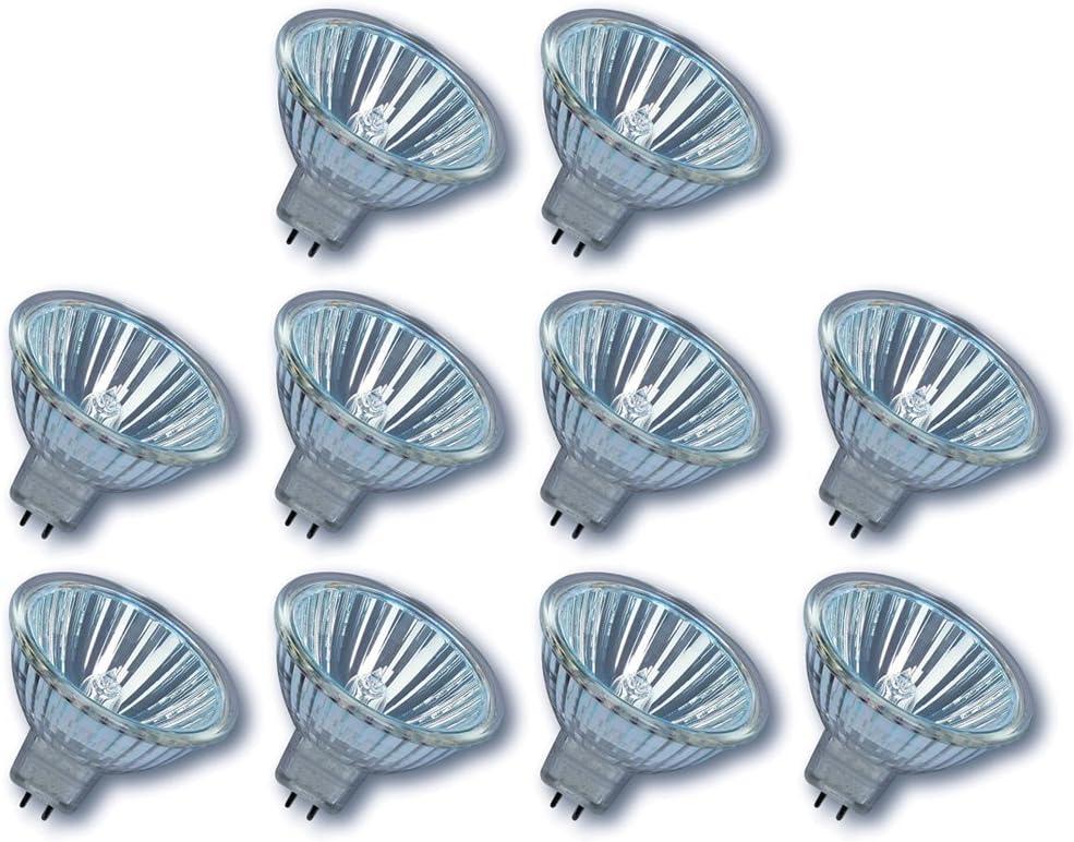10 x Osram Halogen 50W GU5.3 12V 36° 44870 WFL Decostar 50 Watt lamp ...