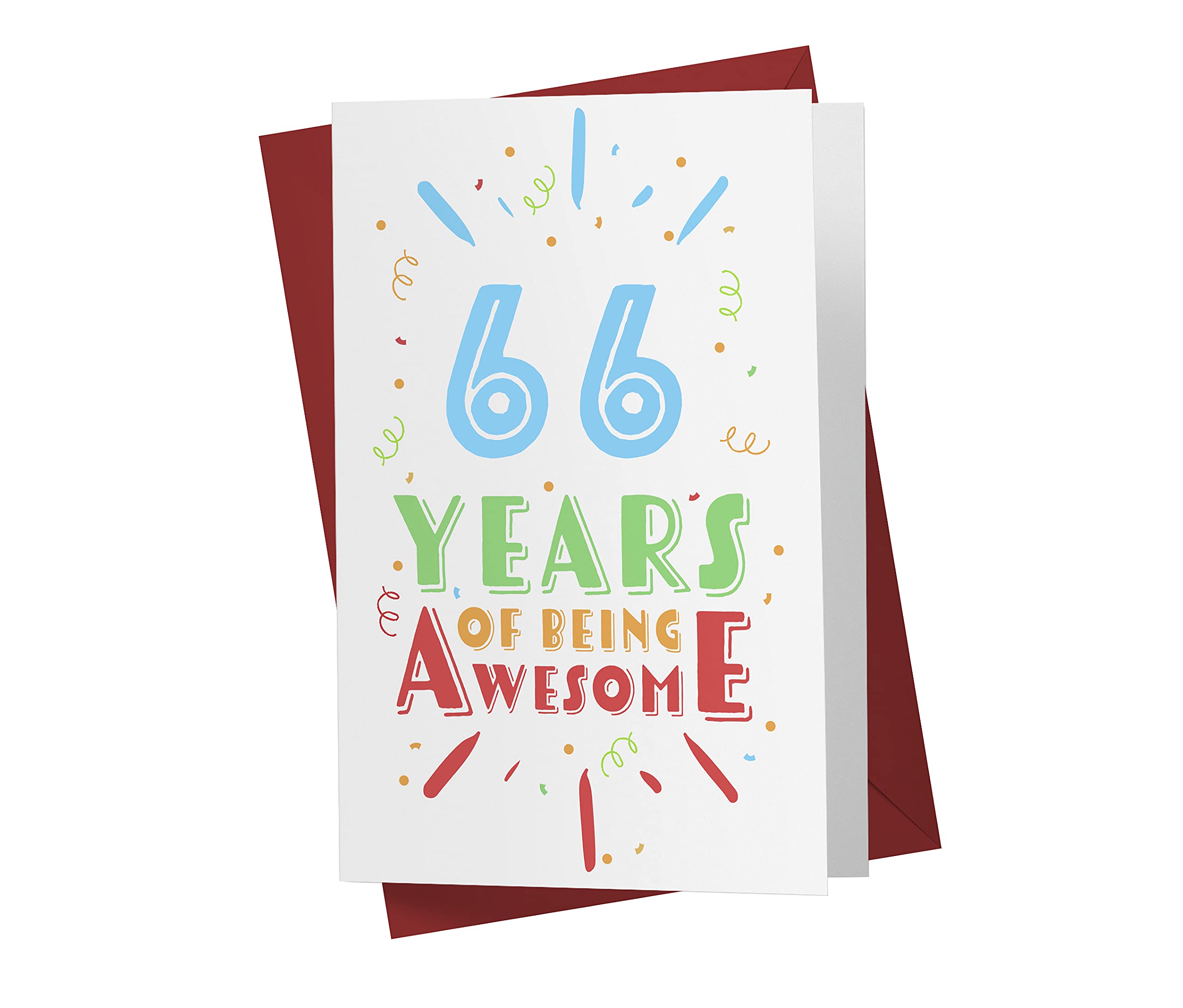 Buy 66th Birthday Card for Him Her - 66th Anniversary Card for Dad Mom ...