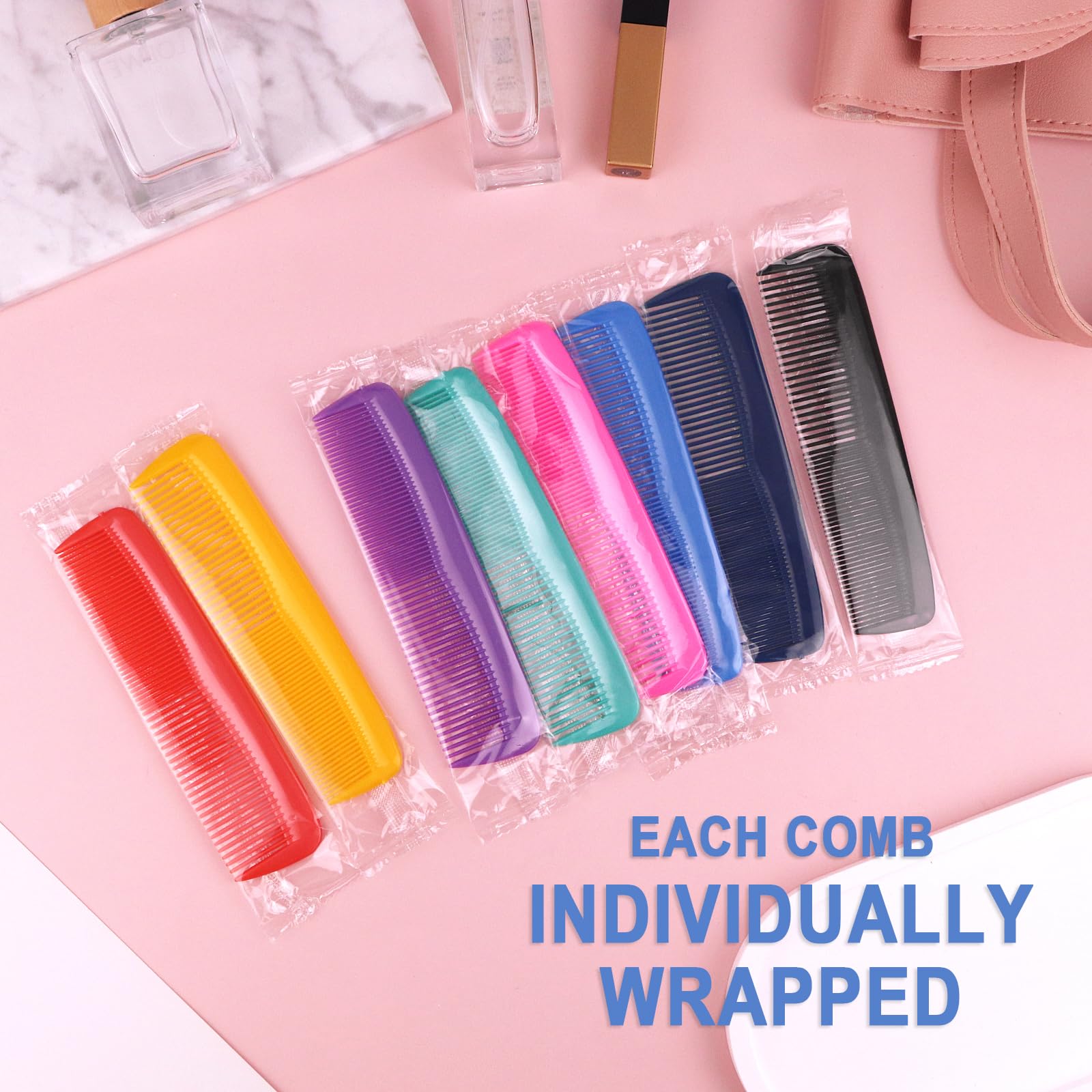 Snapklik.com : 50 Pack Combs, Individually Wrapped, Pocket Combs In Bulk, Bulk Combs For ...