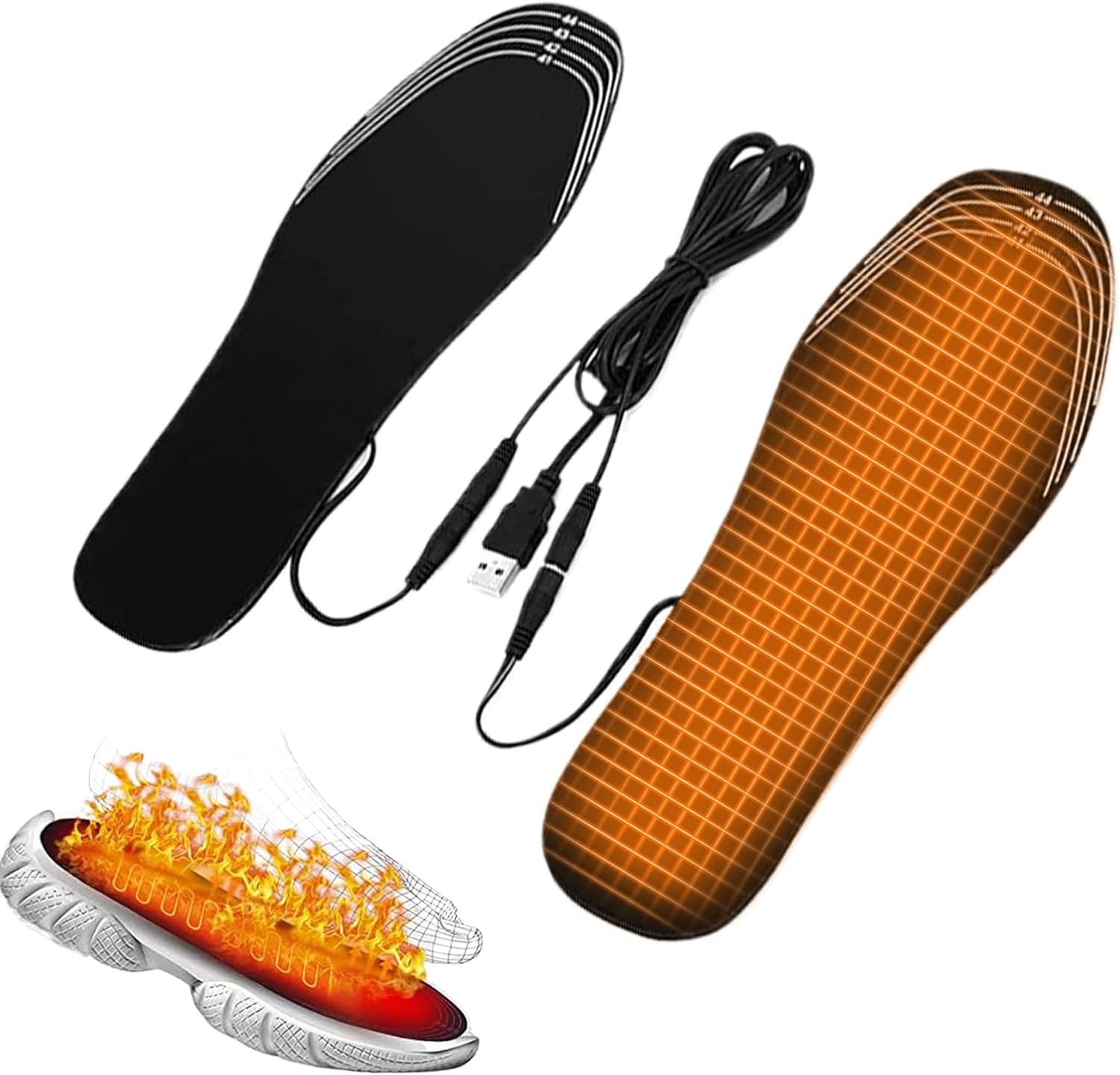 Amazon.com: Heated Insoles, 30x2x10cm Rechargeable Heated Insoles ...