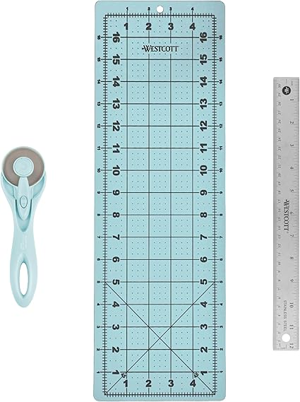 Amazon.com: Westcott 3-Piece Craft Set - 45mm Rotary Cutter for Fabric ...