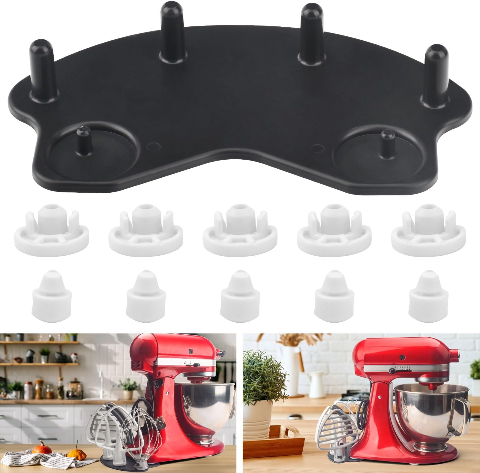 Amazon.com: Impresa Metal Stand Mixer Attachment Storage Organizer for ...