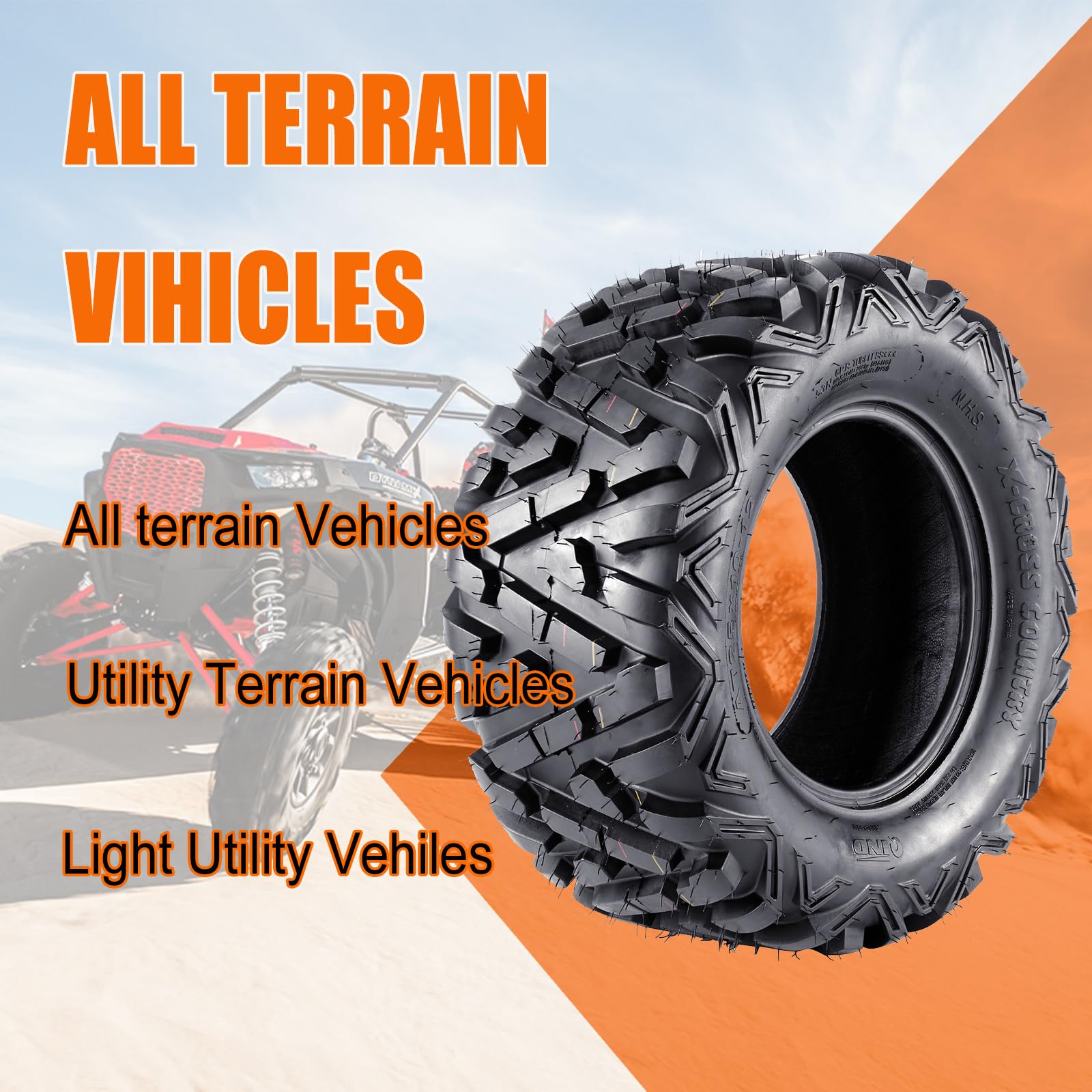 Snapklik.com : MERXENG AT22X10-10 4PR TL Tire - All Terrain 22x10-10 Tires