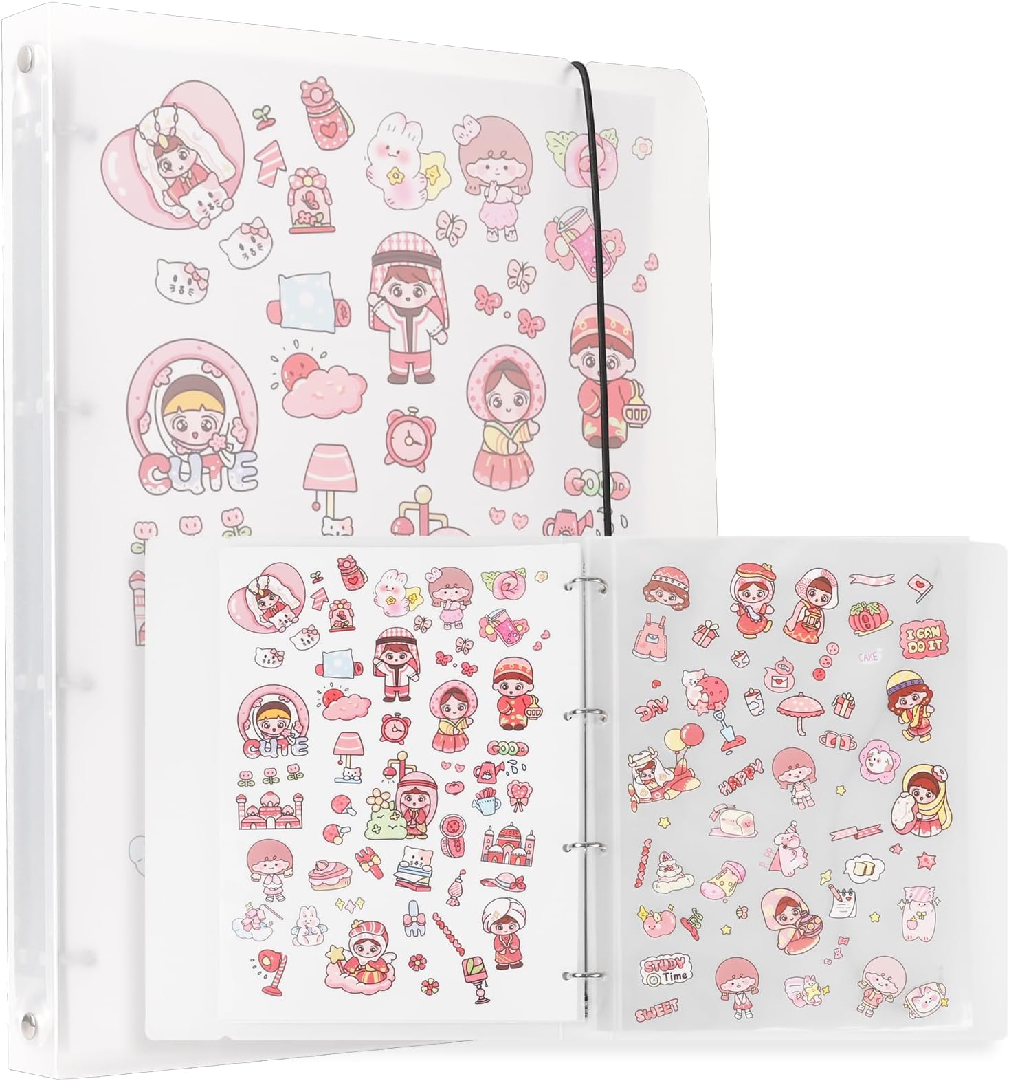 Amazon.com: Blank Sticker Book Collecting Album A4 Reusable Sticker ...